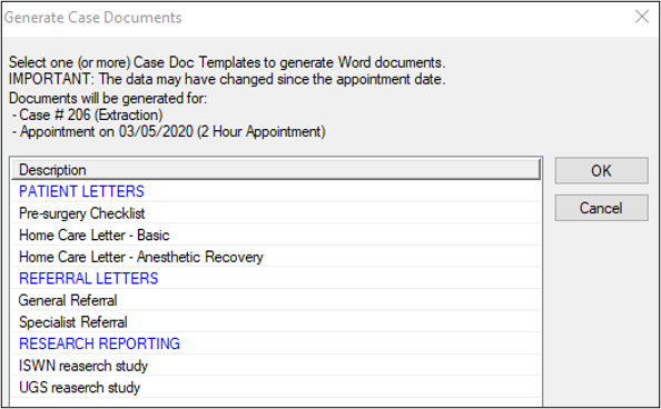 Manage Case Documents