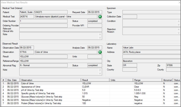 Medical Tests and Lab Results