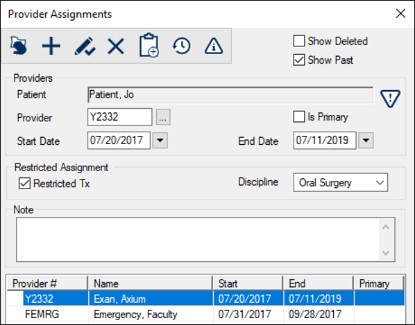 Manage Patient Providers