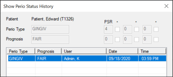 Work with Perio Exams