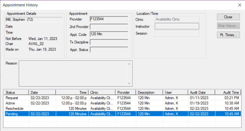 Appointment Requests