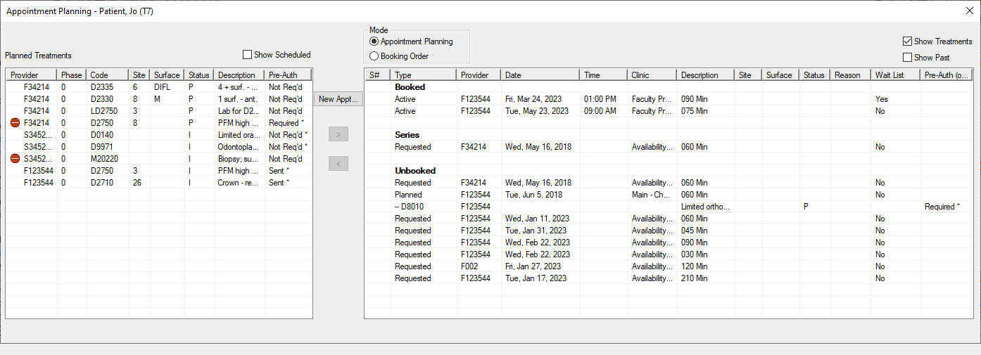 Manage Pending Appointments