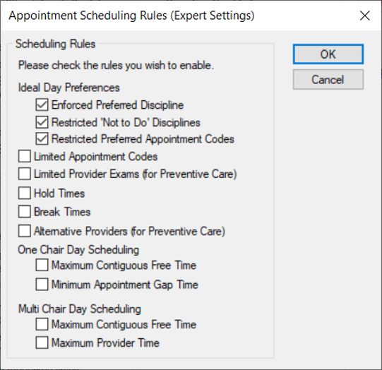Customize the Appointment Expert