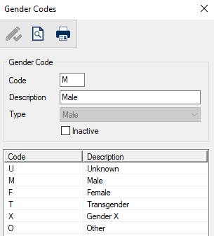 Gender Codes