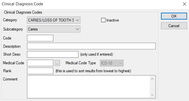 Clinical Diagnosis Codes