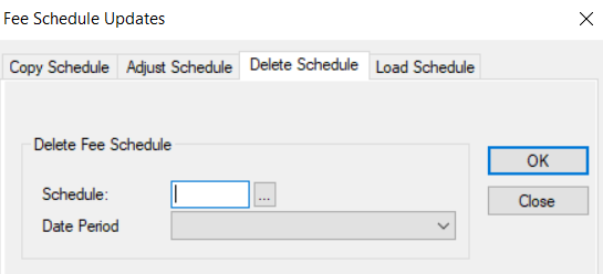 Fee Schedule Updates