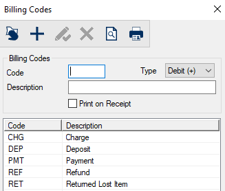 Billing Codes