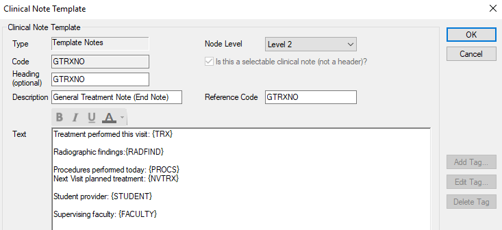Clinical Note Codes