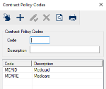Contract Policy Codes