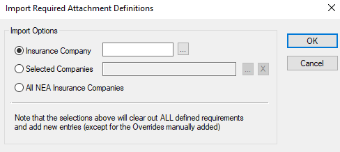 Import Attachment Requirements