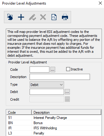 Provider Level Adjustments