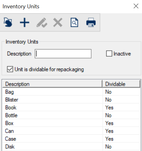 Inventory Units