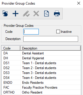 Provider Groups