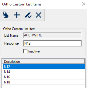 Ortho Custom Lists