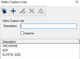 Ortho Custom Lists