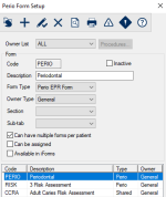 Perio Form Setup
