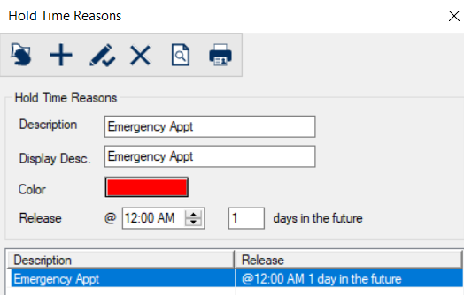 Hold Time Reasons