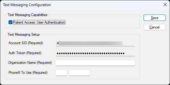 Text Messaging Configuration