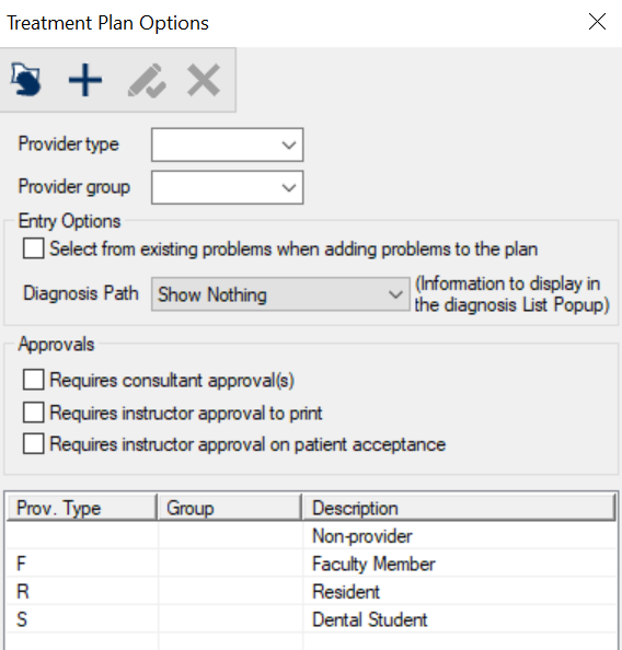 Treatment Plan Options
